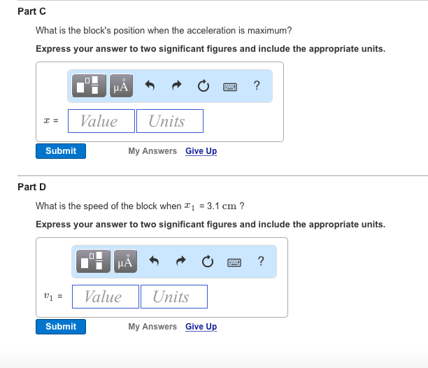 Solved Problem 15.40 A 100 g block attached to a spring with | Chegg.com