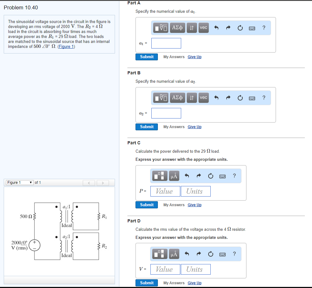 Solved Part A Problem 10.40 Specify the numerical value of | Chegg.com