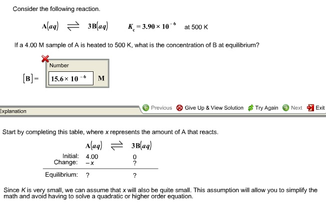 Solved Consider the following reaction. A(aq) 근 3D(aq) | Chegg.com