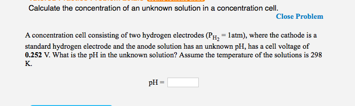 Solved Calculate the concentration of an unknown solution in | Chegg.com