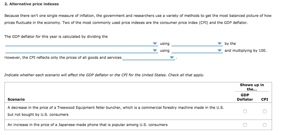 Solved 1. Calculating inflation using a simple price index | Chegg.com