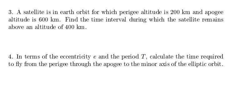 A satellite is in earth orbit for which perigee | Chegg.com
