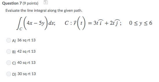 Solved Evaluate the line integral along the given path. | Chegg.com