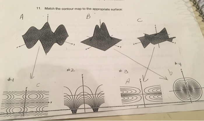 Solved Match the contour map to the appropriate surface: | Chegg.com