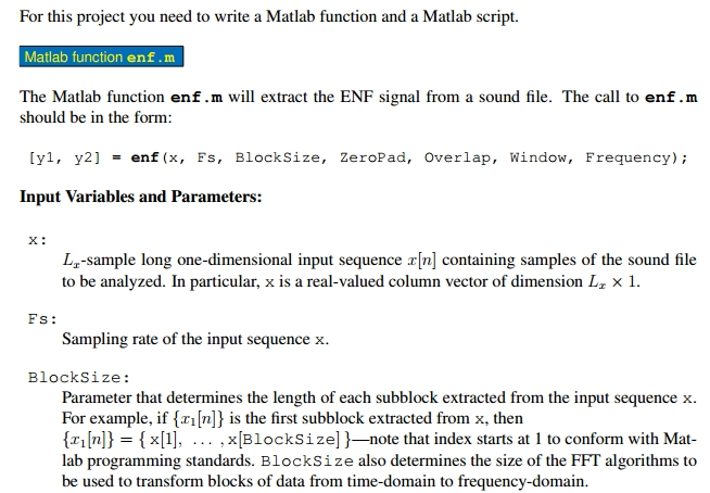 Step 1: Create a function that can extract the ENF | Chegg.com