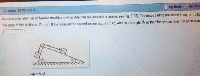 Solved Consider a variation on an Atwood machine in which | Chegg.com