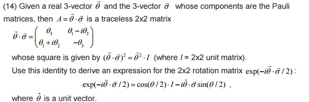 Solved Given a real 3-vector theta and the 3-vector a whose | Chegg.com