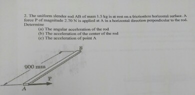 Solved what's the rods angular acceleration? | Chegg.com