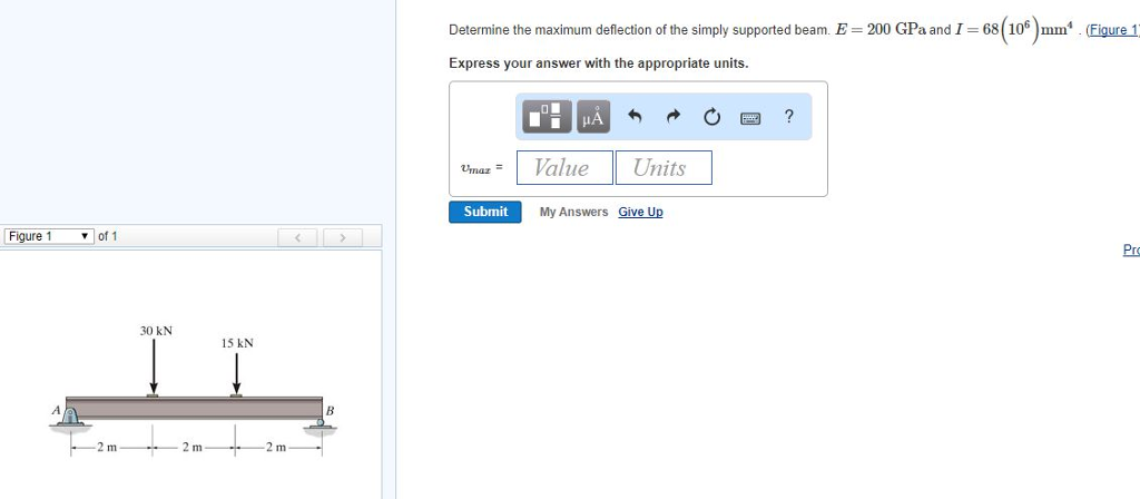 Solved Determine the maximum deflection of the simply | Chegg.com