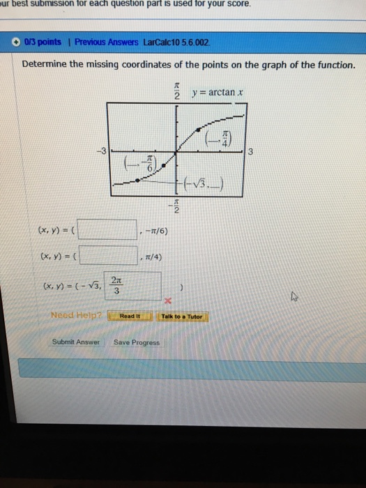 Solved Determine the missing coordinates of the points on | Chegg.com