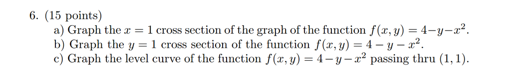 Solved Graph the x = 1 cross section of the graph of the | Chegg.com