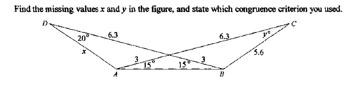 Solved Find the missing values x and y in the figure, and | Chegg.com