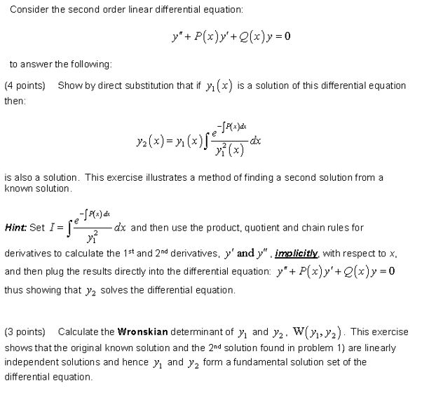 Solved Consider The Second Order Linear Differential Chegg solved-consider-the-second-order-linear-differential-chegg