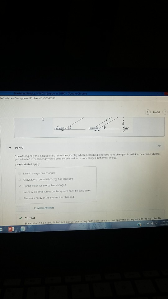 Solved An ice cube of mass 50 g can slide without friction | Chegg.com