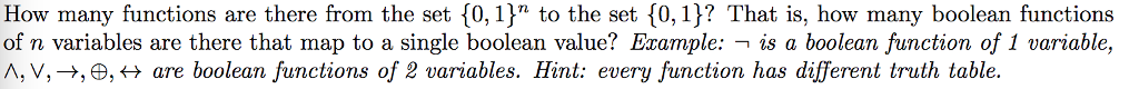 Solved How many functions are there from the set 0, 1)" to | Chegg.com