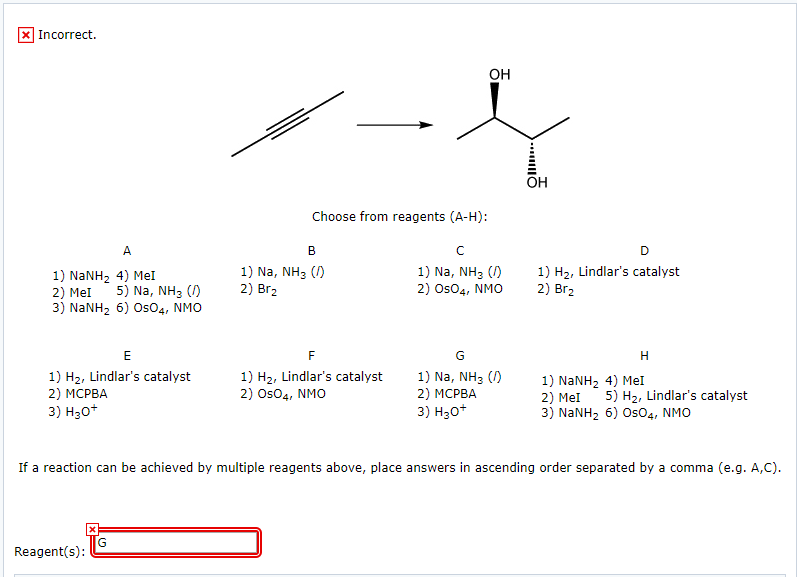 Solved Identify the reagents necessary to achieve each of | Chegg.com