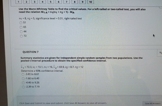 Solved Use the Mann-Whitney Table to find the critical | Chegg.com