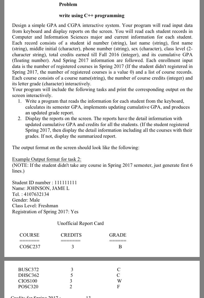 Solved Problem Write Using C Programming Design A Simple 6776