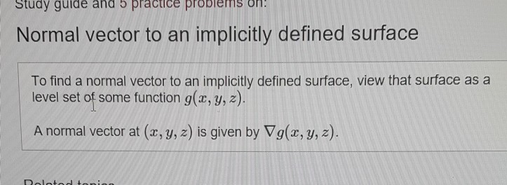 Solved Study guide and o practice problems on Normal vector | Chegg.com