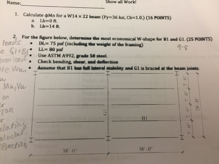 Solved Complete 1a and 1b show all work using AISC and | Chegg.com