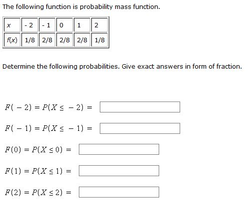 Solved The following function is probability mass function. | Chegg.com