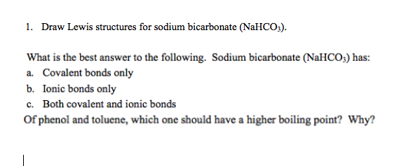 Nahco3 Lewis Structure
