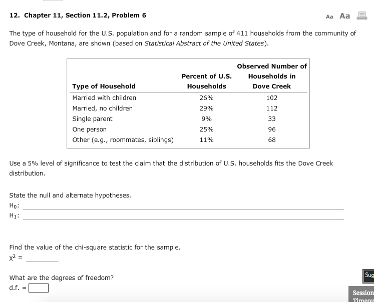 Solved Aa Aa E. 12. Chapter 11, Section 11.2, Problem 6 The | Chegg.com Solved Aa Aa E. 12. Chapter 11, Section 11.2, Problem 6 The | Chegg.com
