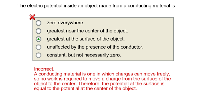 Solved The electric potential inside an object made from a | Chegg.com