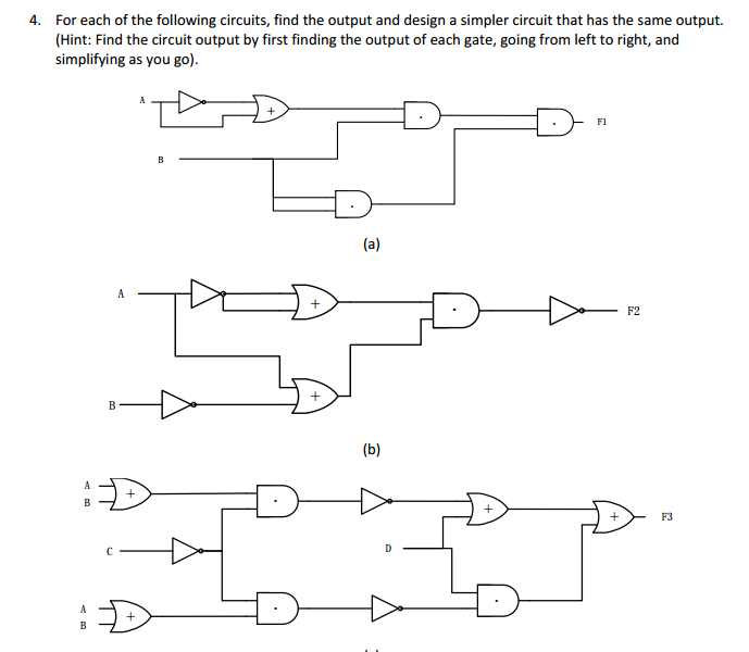 Solved 4. For each of the following circuits, find the | Chegg.com