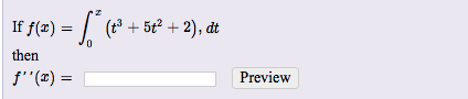 Solved If f(x) = integral^x_0 (t^3 + 5t^2 + 2), dt then | Chegg.com