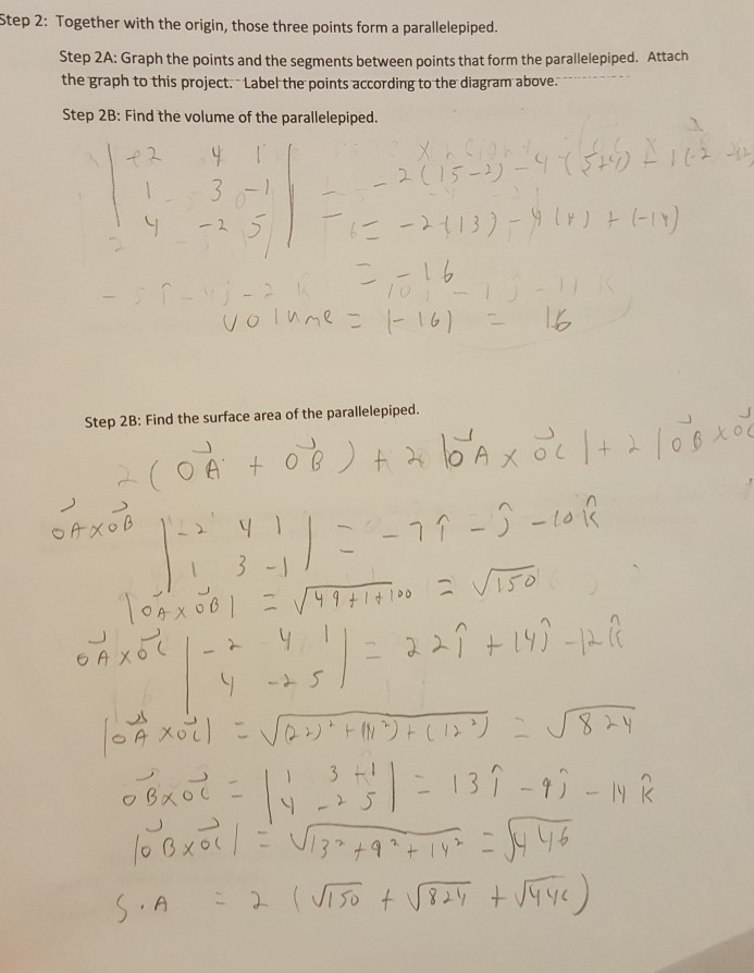 Solved Step 1: Pick three non-collinear points: A: C: NOTES | Chegg.com