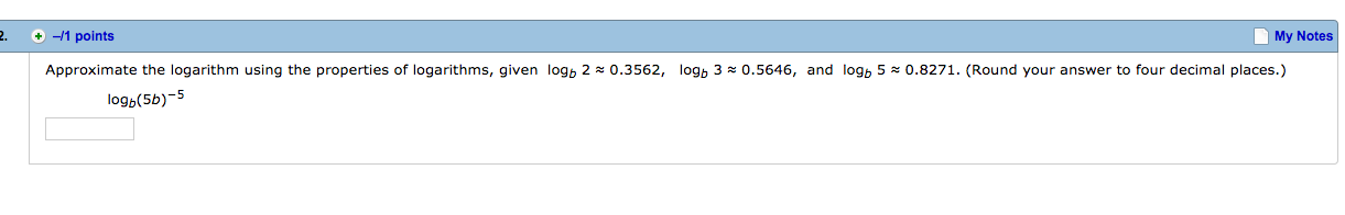 Solved Approximate the logarithm using the properties of | Chegg.com