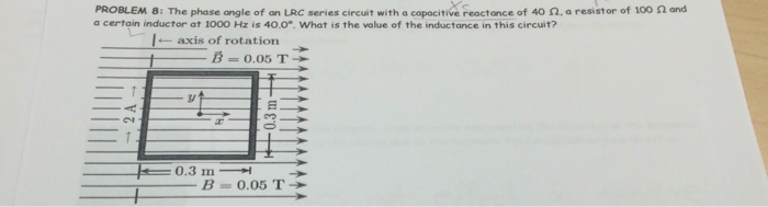 Solved The phase angle of an LRC series circuit with a | Chegg.com