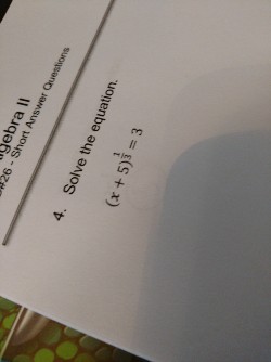 Solved 26 Short Answer Questions 4. Solve the equation. | Chegg.com