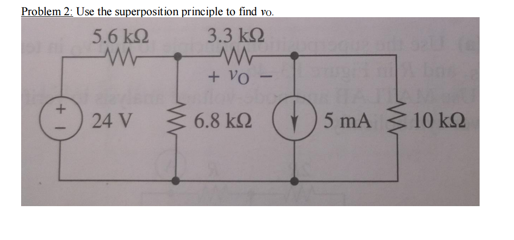 Solved Use the superposition principle to find nu_0. | Chegg.com