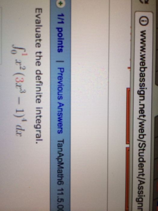 Solved Evaluate the definite integral. integral^1 _0 | Chegg.com