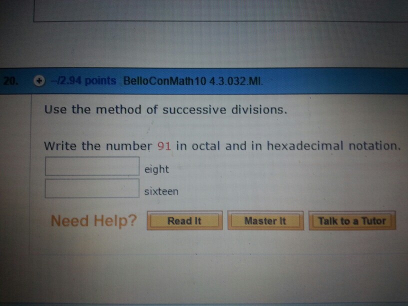 Solved Use the method of successive divisions. Write the | Chegg.com