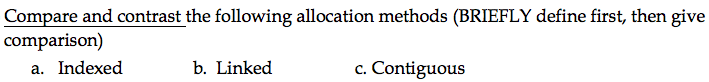 Solved Compare and contrast the following allocation methods | Chegg.com