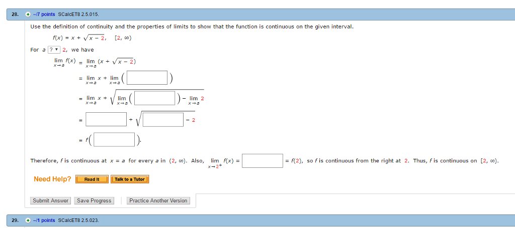 Solved Use The Definition Of Continuity And The Properties
