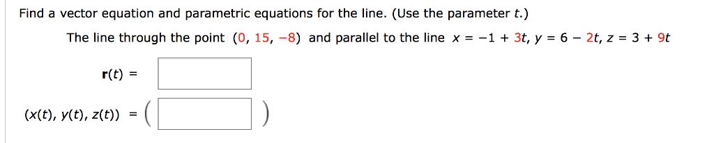 Vector Parametric Equation Calculator Equation Of A Line