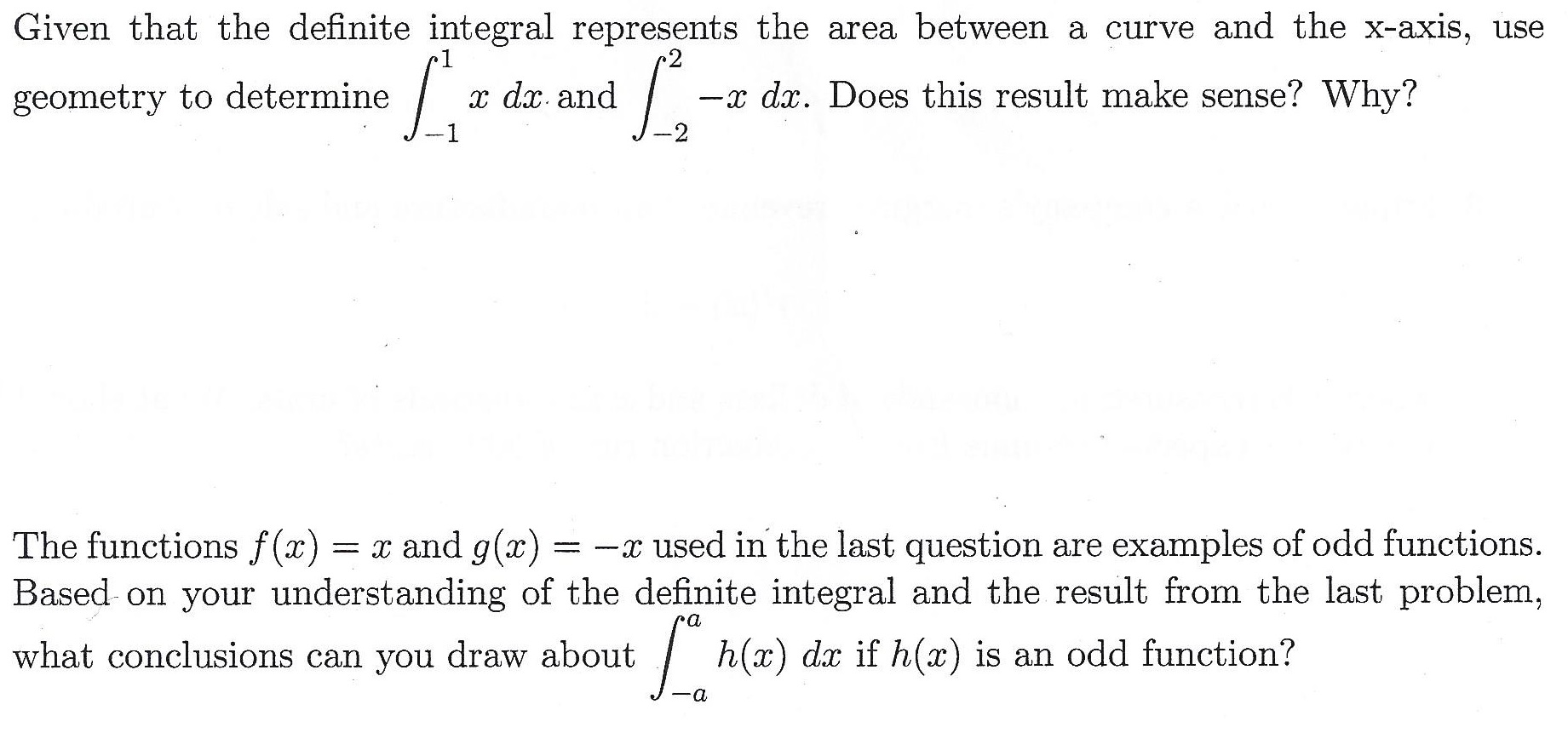 Solved Given that the definite integral represents the area | Chegg.com