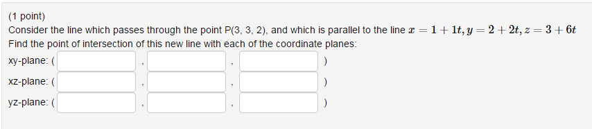 Solved Consider the line which passes through the point P(3, | Chegg.com