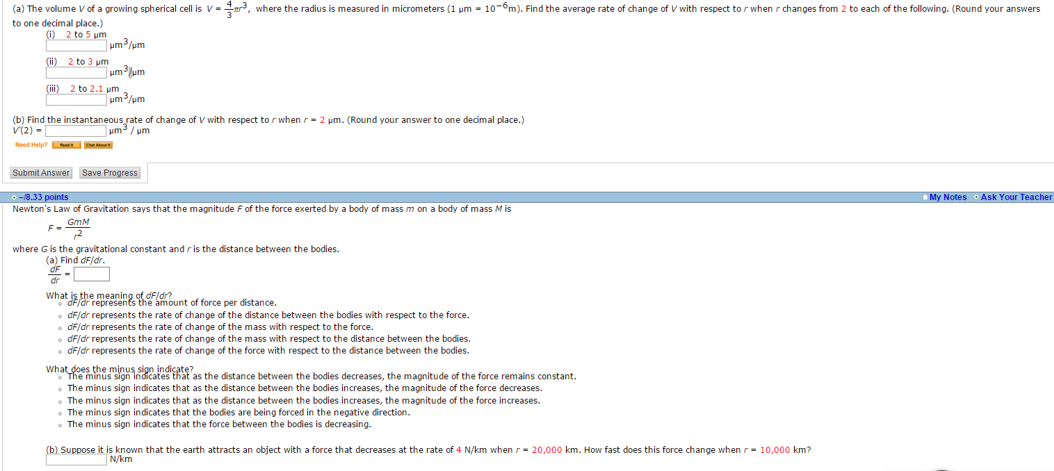 Solved The volume Vof a growing spherical cell is V = 4/3 | Chegg.com