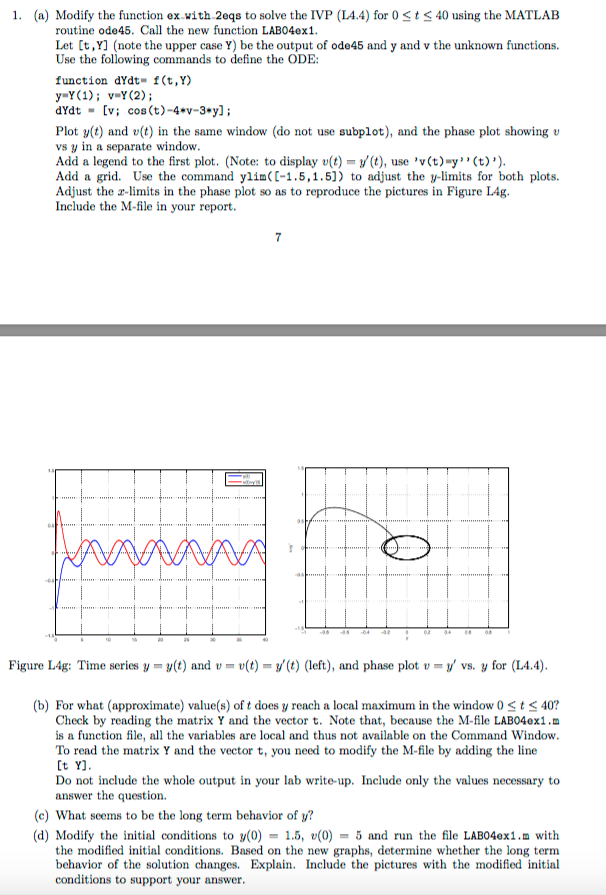 Modify the function ex with 2eqs to solve the IVP | Chegg.com