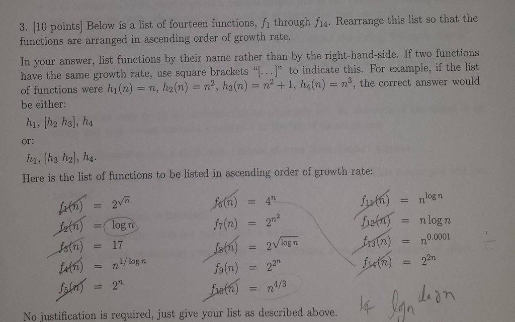 Solved Below is a list of fourteen functions, f_1 through | Chegg.com