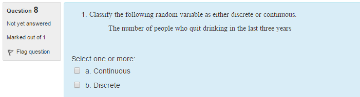 Solved Classify the following random variable as either | Chegg.com