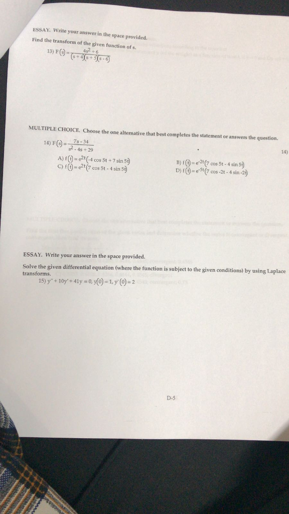 Solved ESSAY. Write your answer in the space provided. Find | Chegg.com