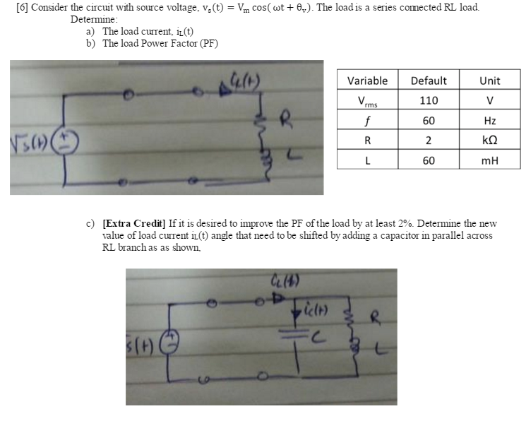 Solved Consider the circuit with source voltage, v_s(t) = | Chegg.com