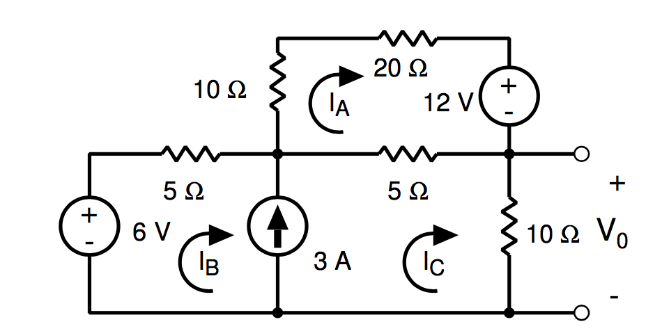 Solved Calculate the three loop currents IA, IB, and IC and | Chegg.com