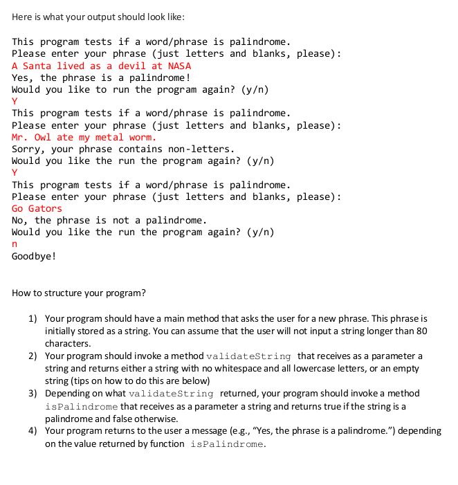 Solved The goal is to write a program that will accept a | Chegg.com